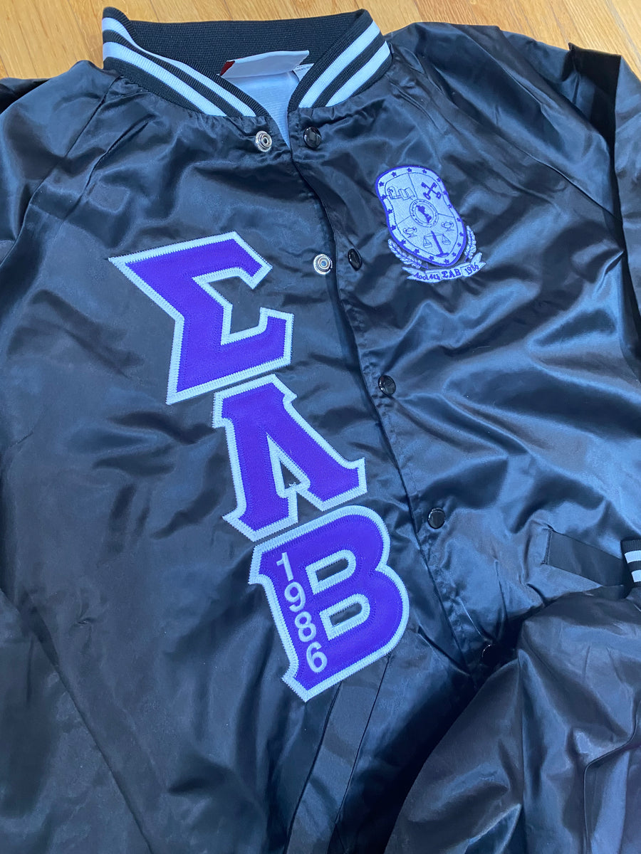Sigma Lambda Beta & Sigma Lambda Gamma Satin Bomber Jackets – Campus Greek & Embroidery Shop