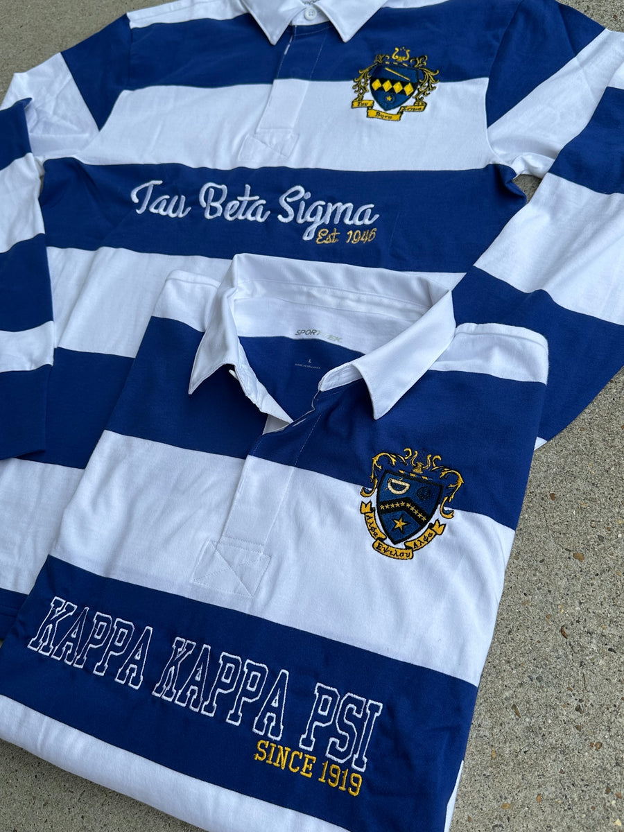 KKPsi & TBS Rugby Shirts (Pre-Order) – Campus Greek & Embroidery Shop