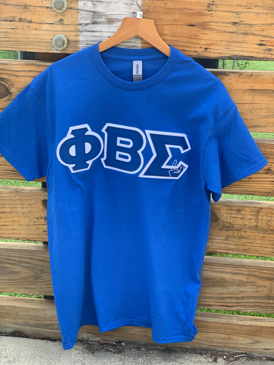 D9 - Fraternity Stitch Letter Hand Sign Tee – Campus Greek & Embroidery ...