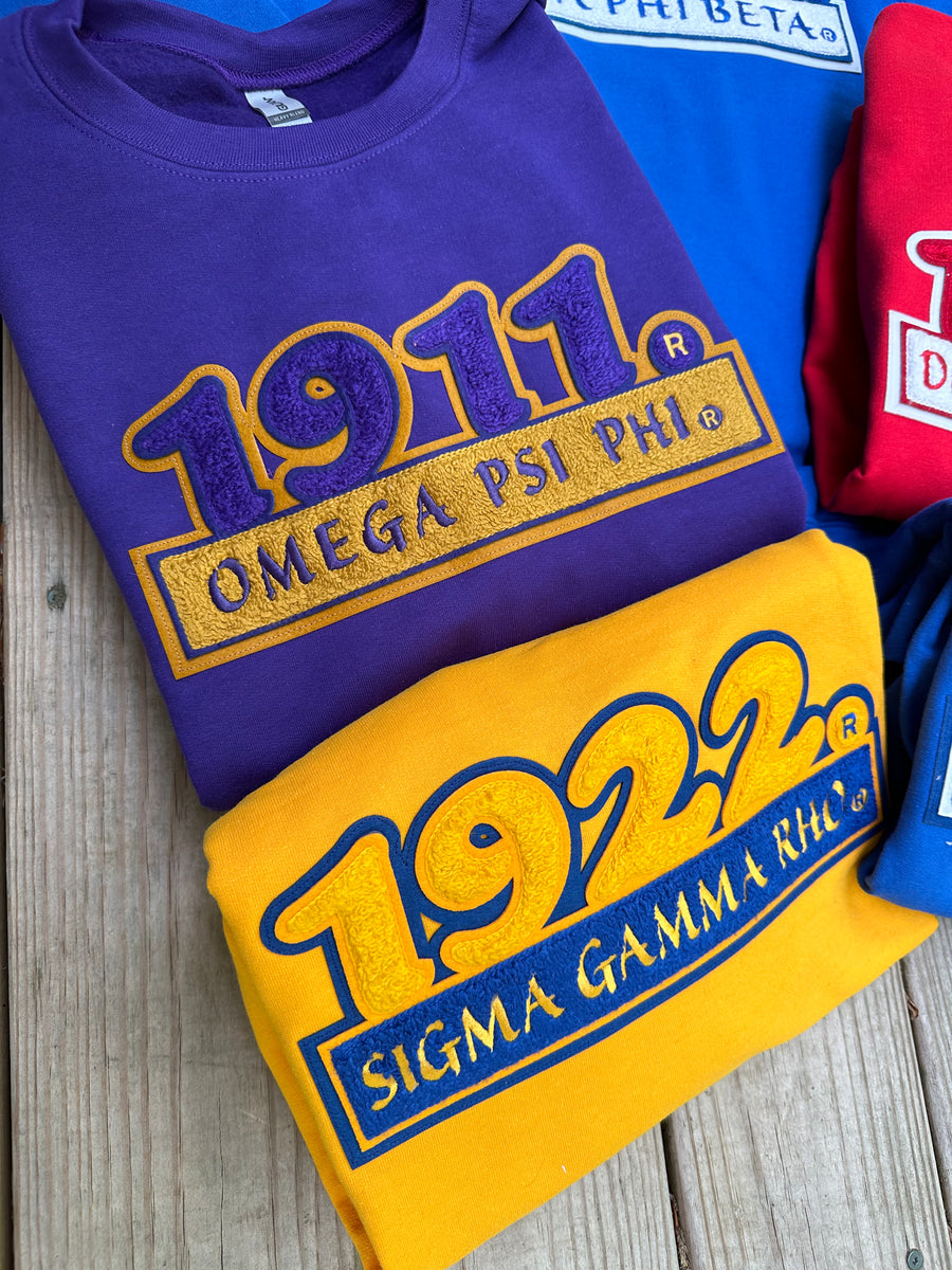 D9 - Chenille Bar Design Sweatshirts – Campus Greek & Embroidery Shop