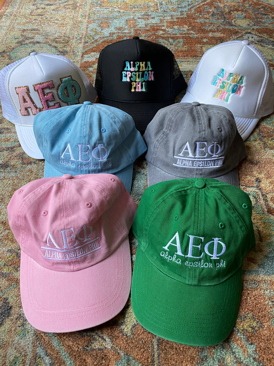 AEPhi - Sorority Hat – Campus Greek & Embroidery Shop