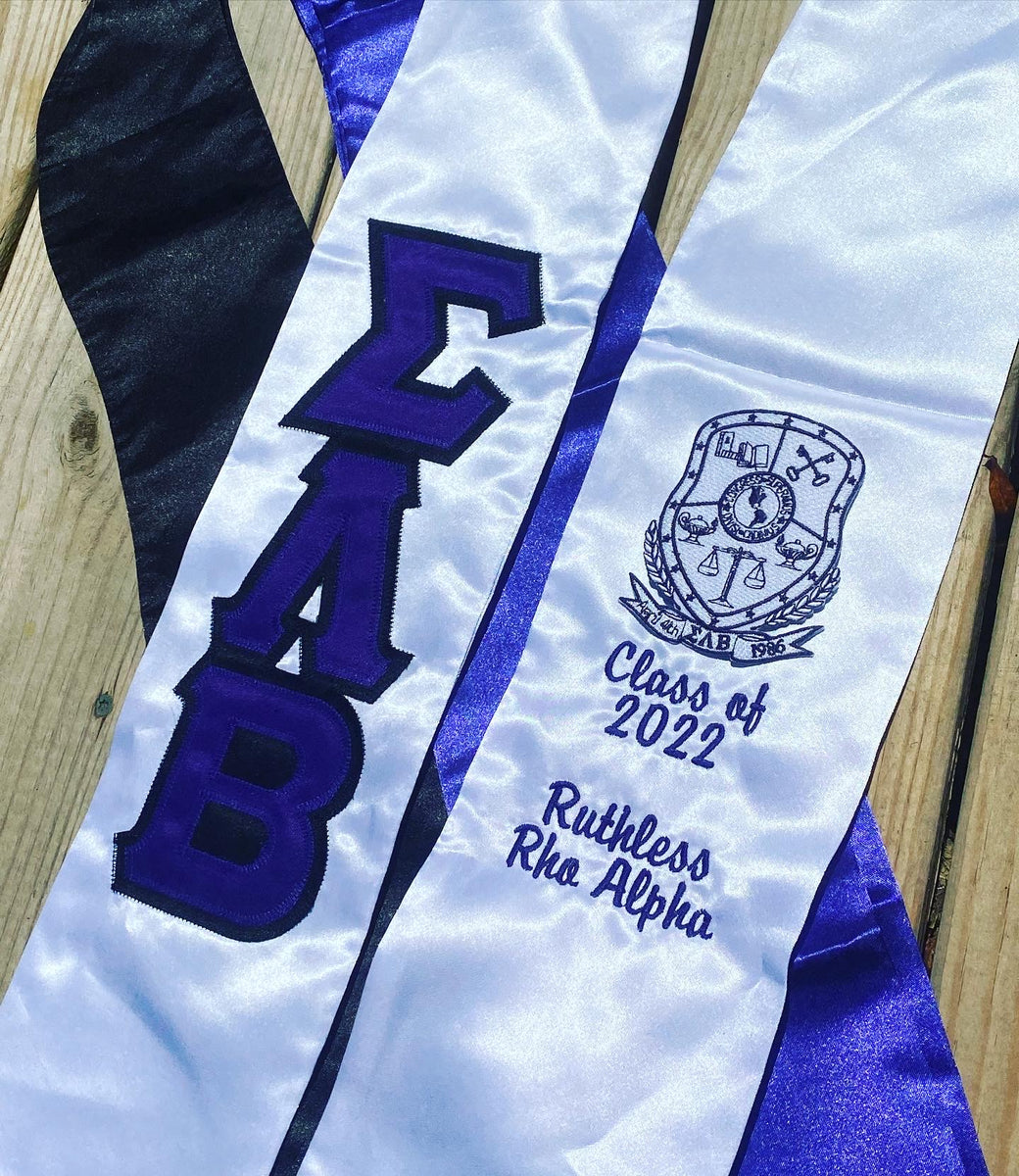 Sigma Lambda Beta - Graduation Stole – Campus Greek & Embroidery Shop